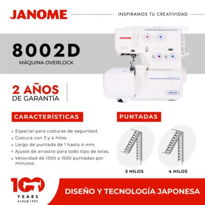 Overlock Janome 8002